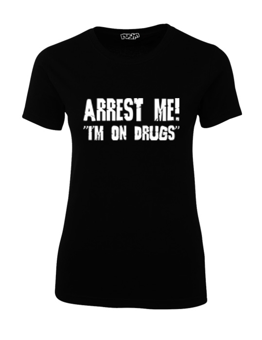 Ladies' Arrest Me T-shirt - Raverswarehouse